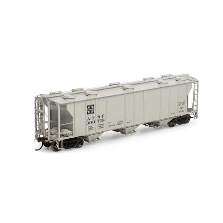 Athearn Genesis HO PS-2 2893 3-Bay Covered Hopper Santa Fe - Spring ...