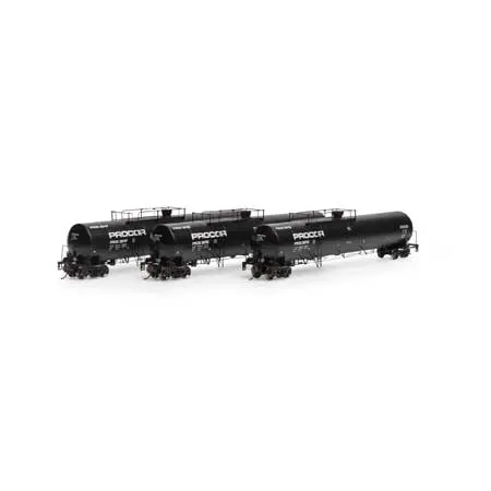 Athearn Genesis HO 33,900 Gallon LPG Tank Car Procor "Late Body" 3 Pack ...