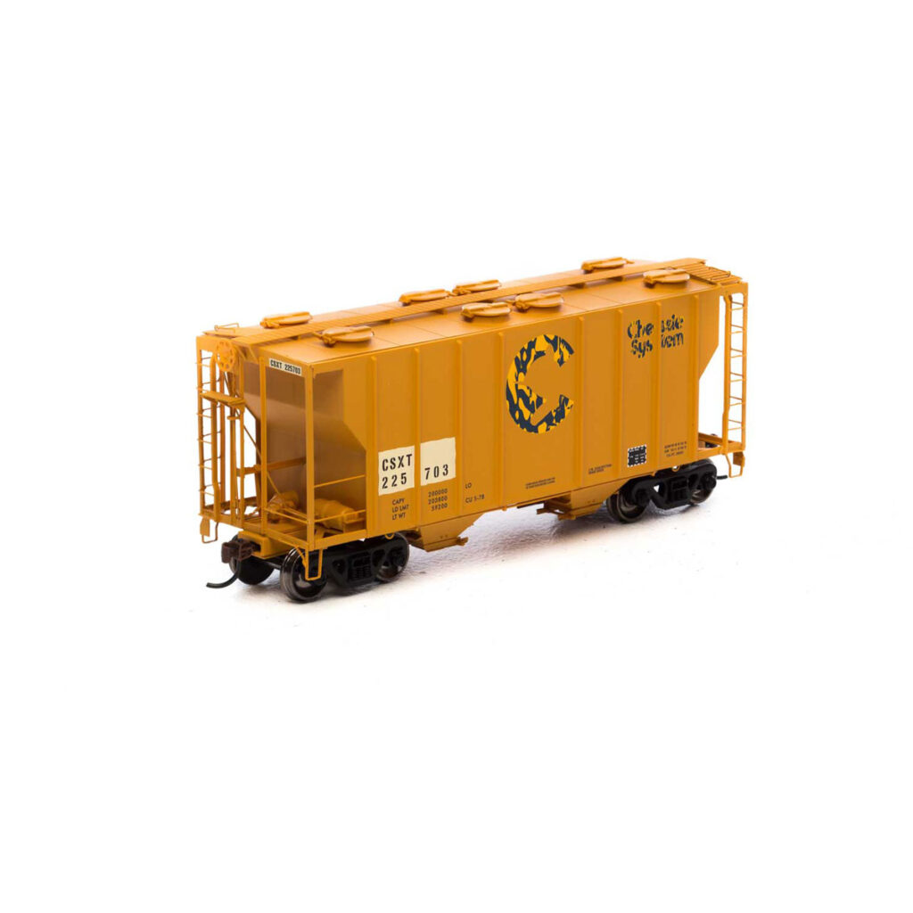 Athearn HO PS-2 2600 Covered Hopper CSX "ex Chessie" - Spring Creek ...