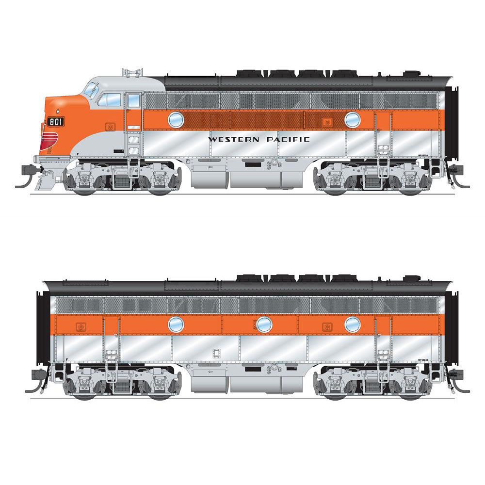 Broadway Limited Paragon 4 HO F3A&B Western Pacific w/ DCC & Sound - Spring Creek Model Trains