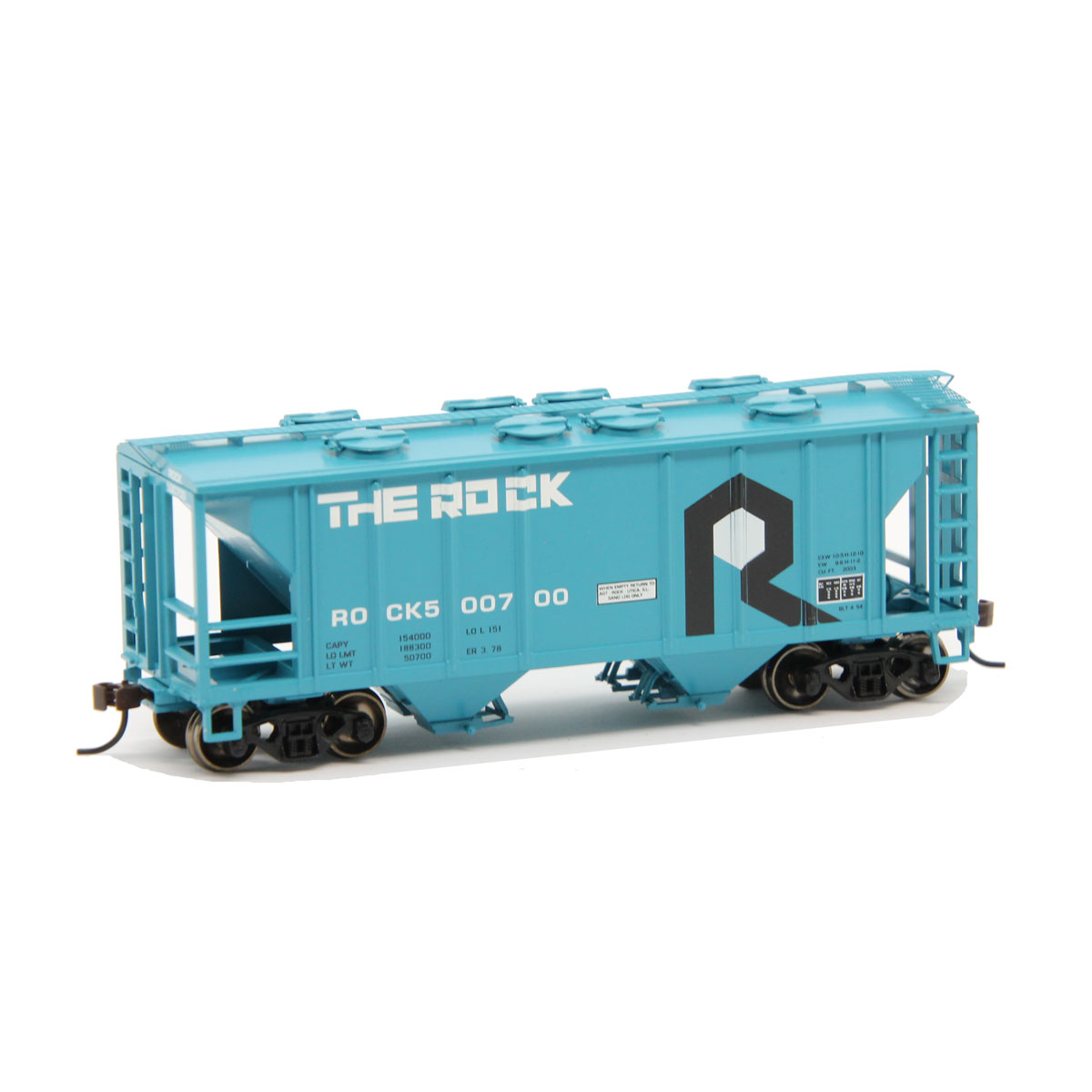Athearn Roundhouse HO PS-2 2003 Covered Hopper Rock Island "Blue, The ...
