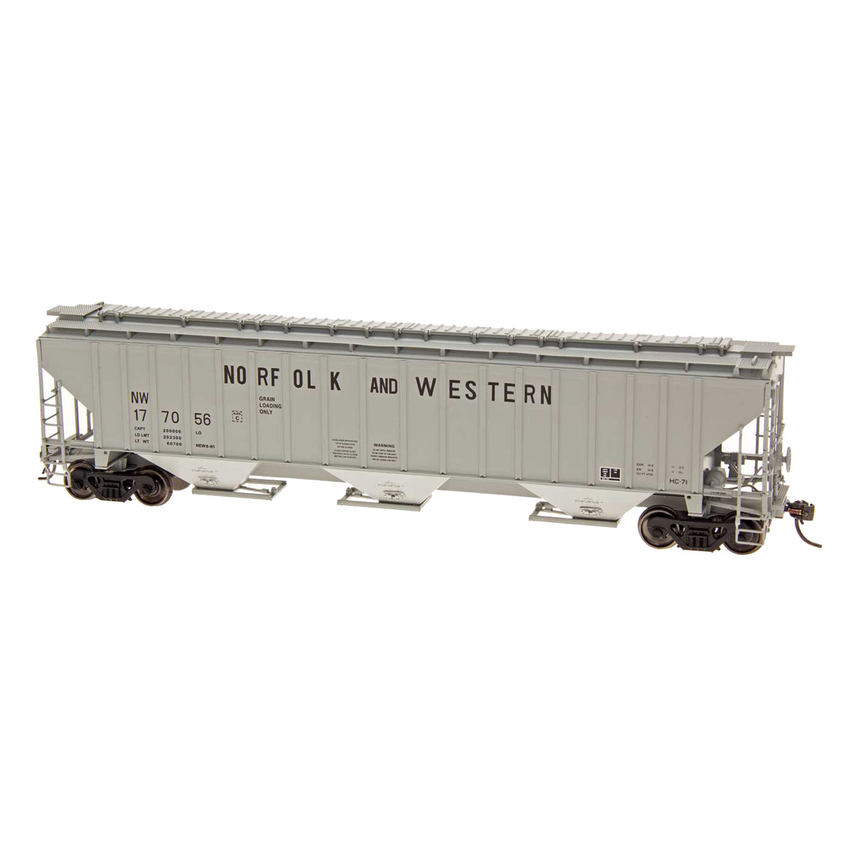 Intermountain HO Pullman Standard 4750 Covered Hopper Norfolk & Western ...