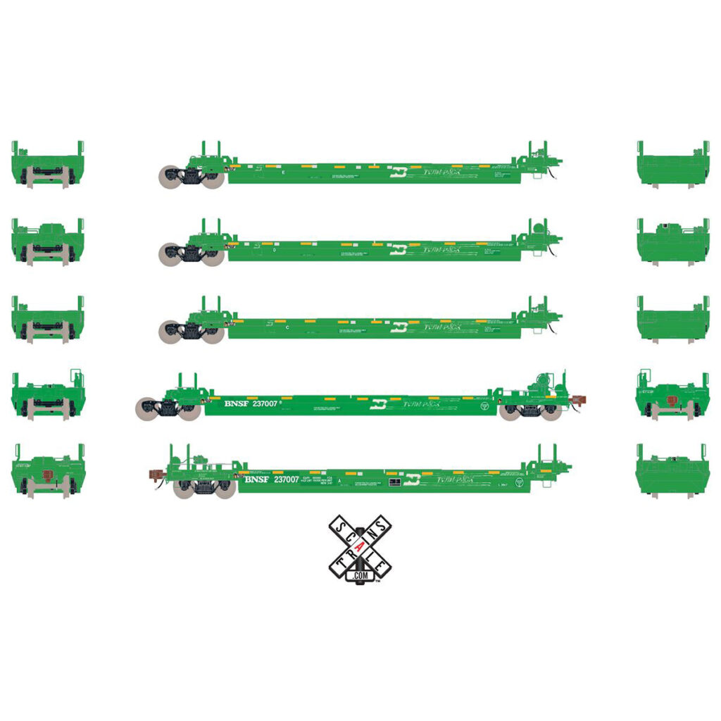 Scale Trains HO Rivet Counter PS Trinity Backpacker Well Car BNSF "ex ...