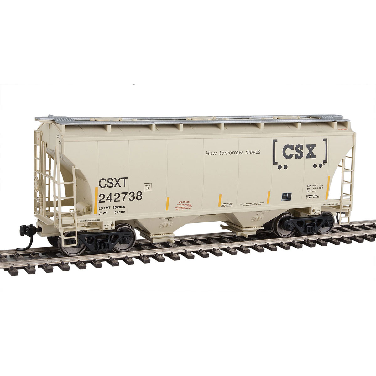 Walthers Mainline HO 39' Trinity 3281 Covered Hopper CSX "Boxcar ...