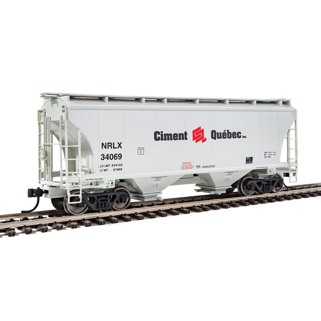 Walthers Mainline HO 39' Trinity 3281 Covered Hopper NorRail Ciment Quebec Inc. "NRLX" - Spring ...
