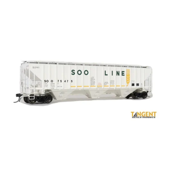 Tangent HO PS-2CD 4750 Covered Hopper Soo Line "Wheat Logo, 1-1980 ...