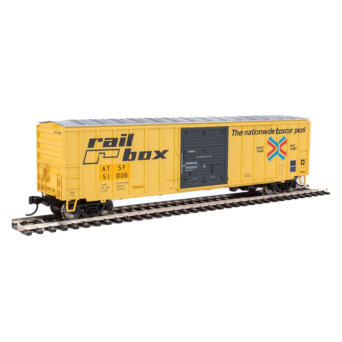Walthers Mainline HO 50' ACF Box Car Santa Fe "ex Railbox" - Spring ...