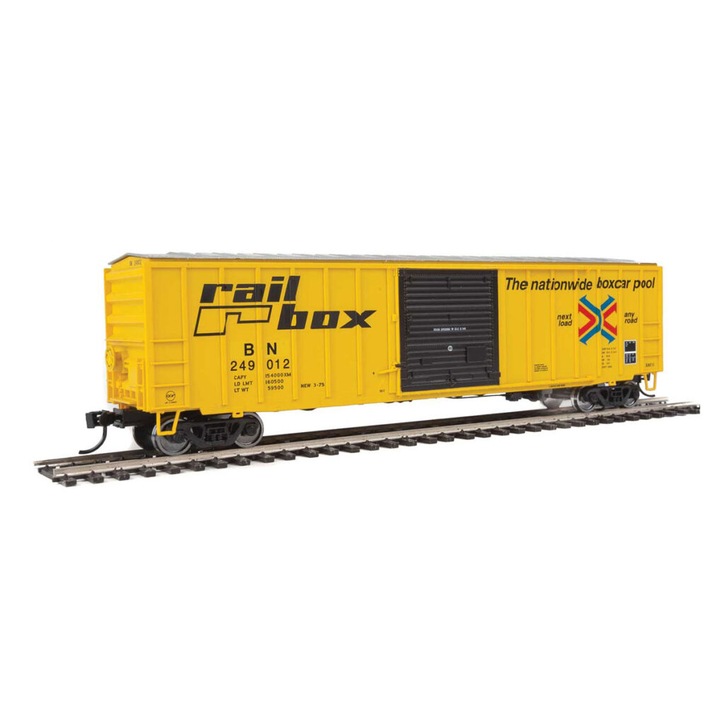 Walthers Mainline HO 50' ACF Box Car Burlington Northern "ex Railbox ...