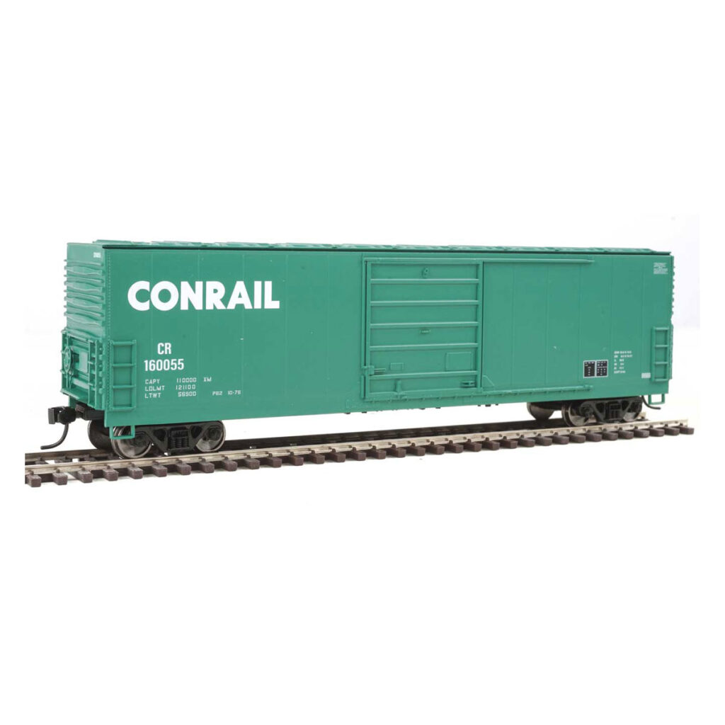 Walthers Mainline HO 50' Evans Smooth Side Box Car Conrail "Jade Green ...