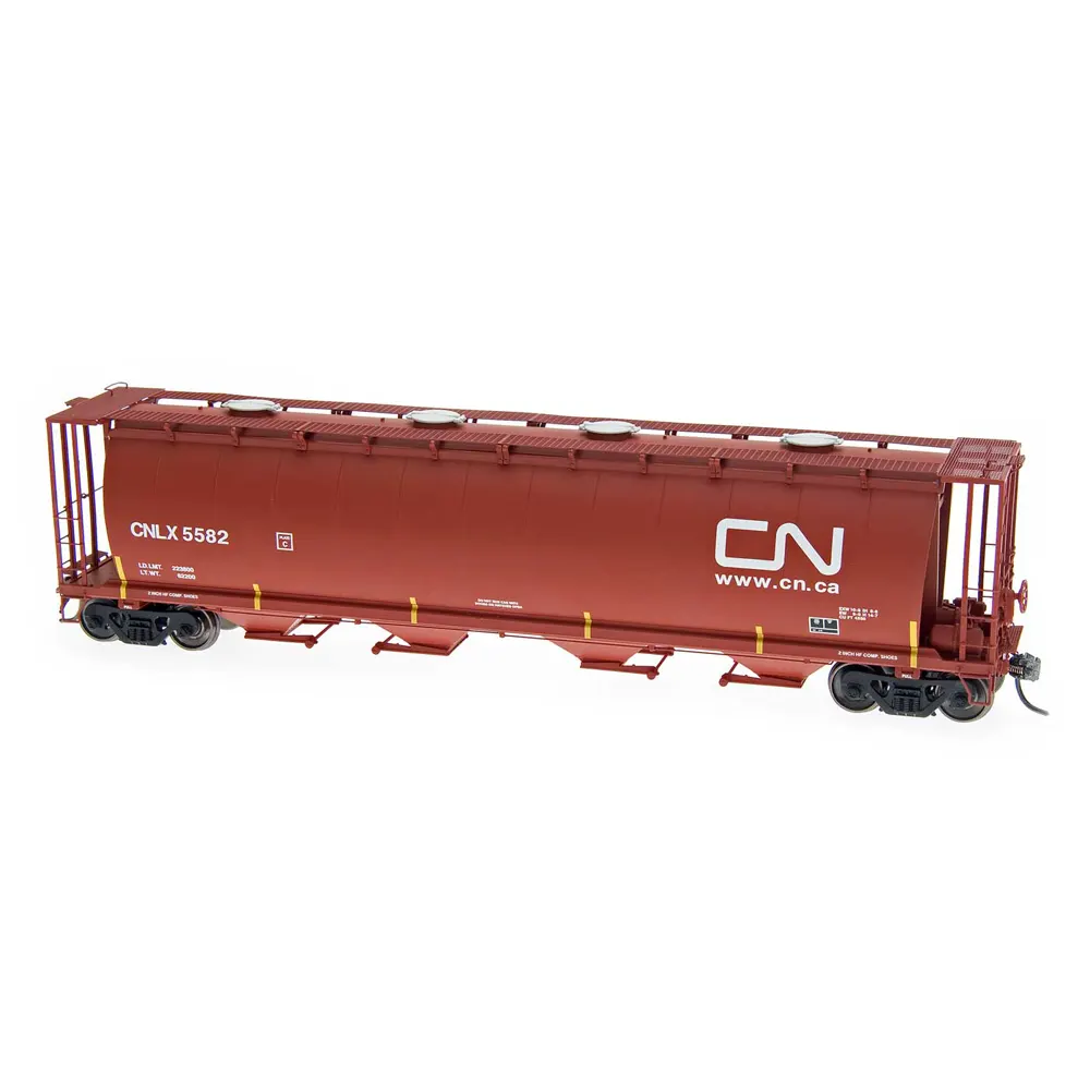 Intermountain HO NSC 4550 Cylindrical Hopper Round Hatch Canadian National "Mineral Red, CNLX ...