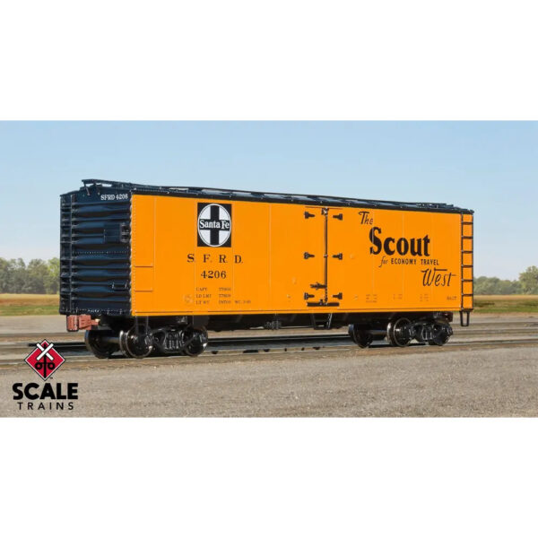 ScaleTrains HO Kit Classic 40' Reefer Santa Fe "The Scout" - Spring ...