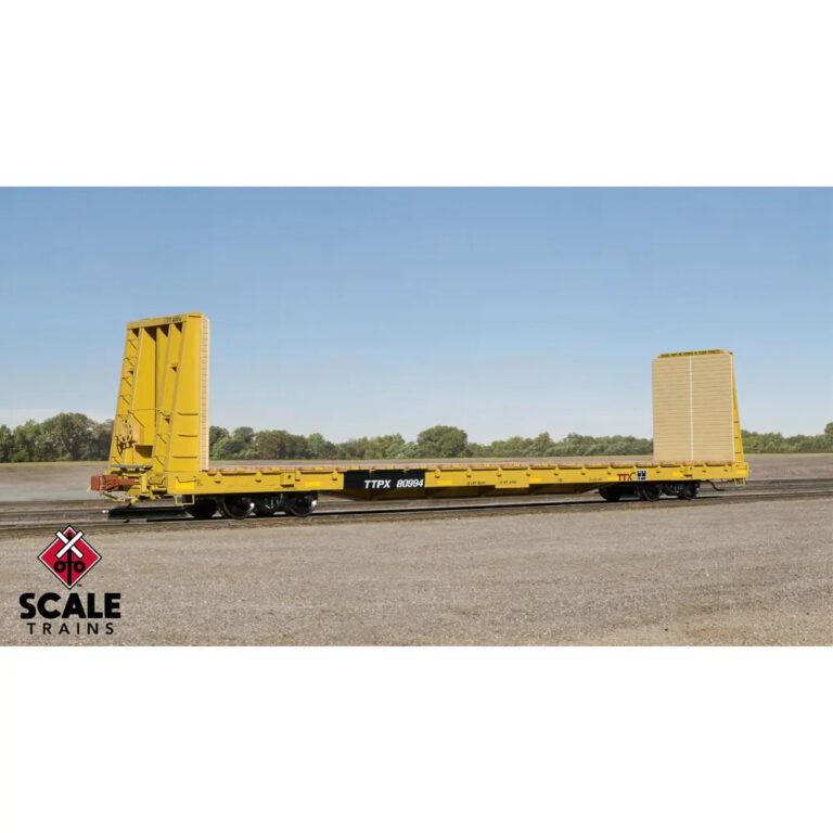 Scale Trains HO Rivet Counter F68AH Bulkhead Flat Car Trailer Train ...