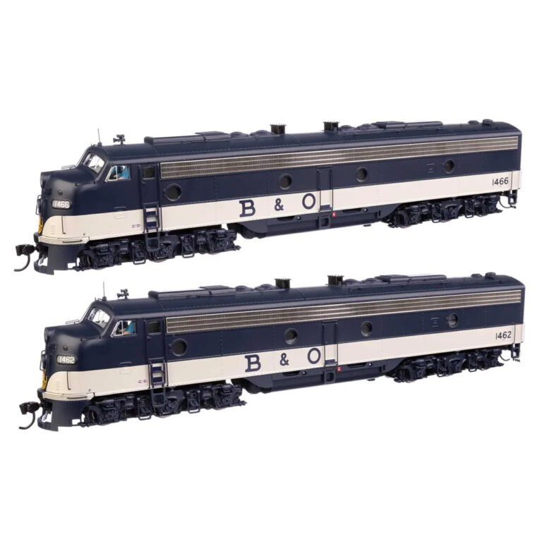 Walthers Proto HO E8A-A Set Baltimore & Ohio "Blue & Silver" w/ DCC ...