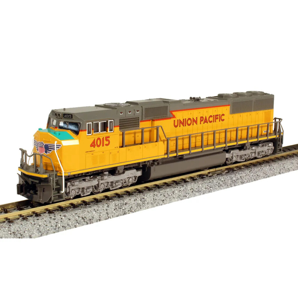 Kato N SD70M Union Pacific "Excurision Version, Green Nose, Silver Trucks" w/ DCC & Sound #4015 ...