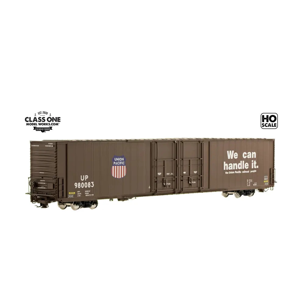 Class One Model Works HO 86' Thrall High Cube Box Car Union Pacific ...