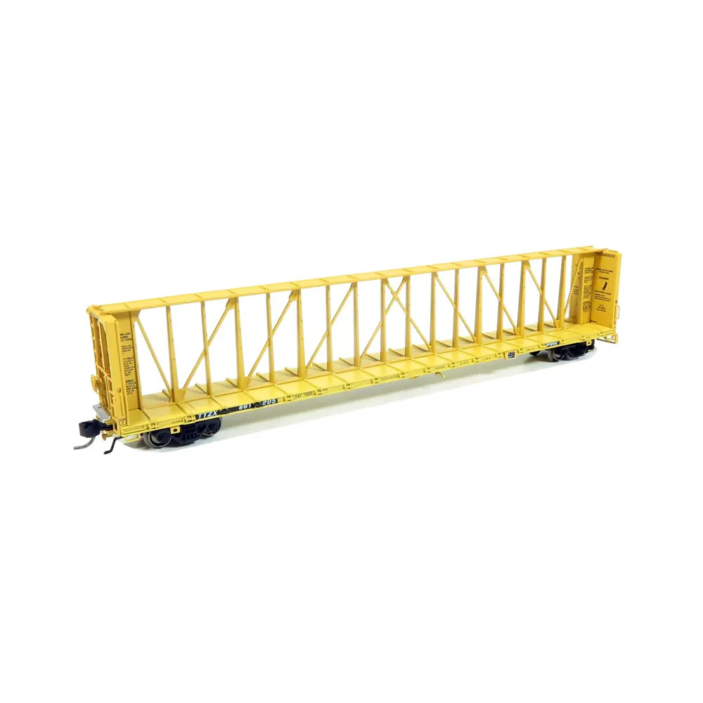 Rapido N 73′ NSC Centerbeam Trailer Train "TTZX" - Spring Creek Model ...