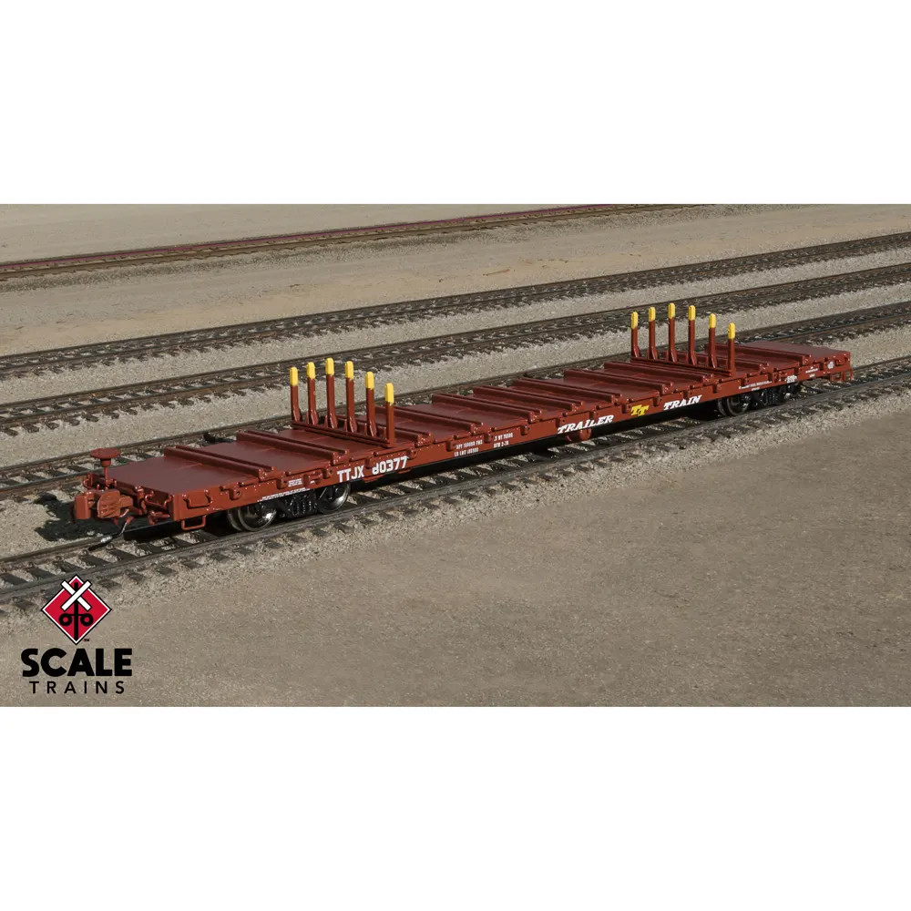 Scale Trains N Rivet Counter F68BH Finger Rack Flat Car Trailer Train ...