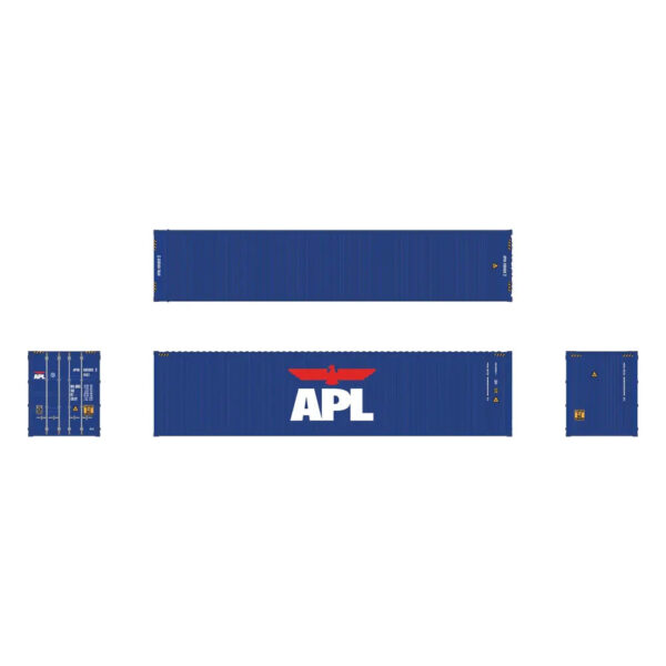 Aurora Miniatures HO 40' High Cube Container APL "Large Logo" 3 Pack ...