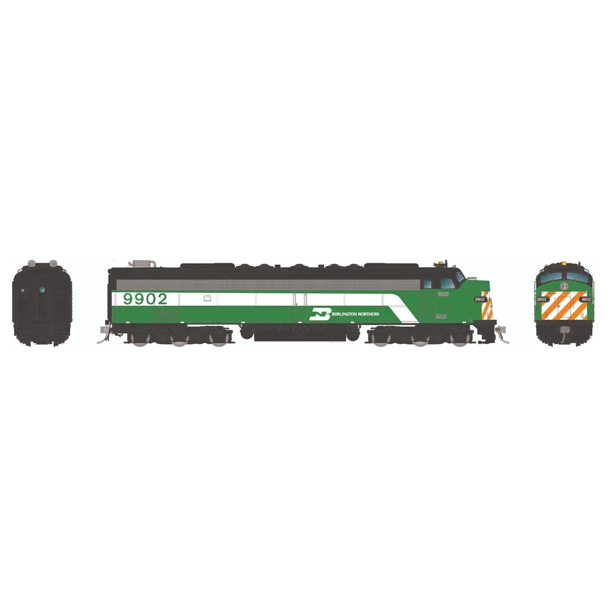 Rapido HO E8A with HEP Burlington Northern w/ DCC & Sound - Spring Creek Model Trains
