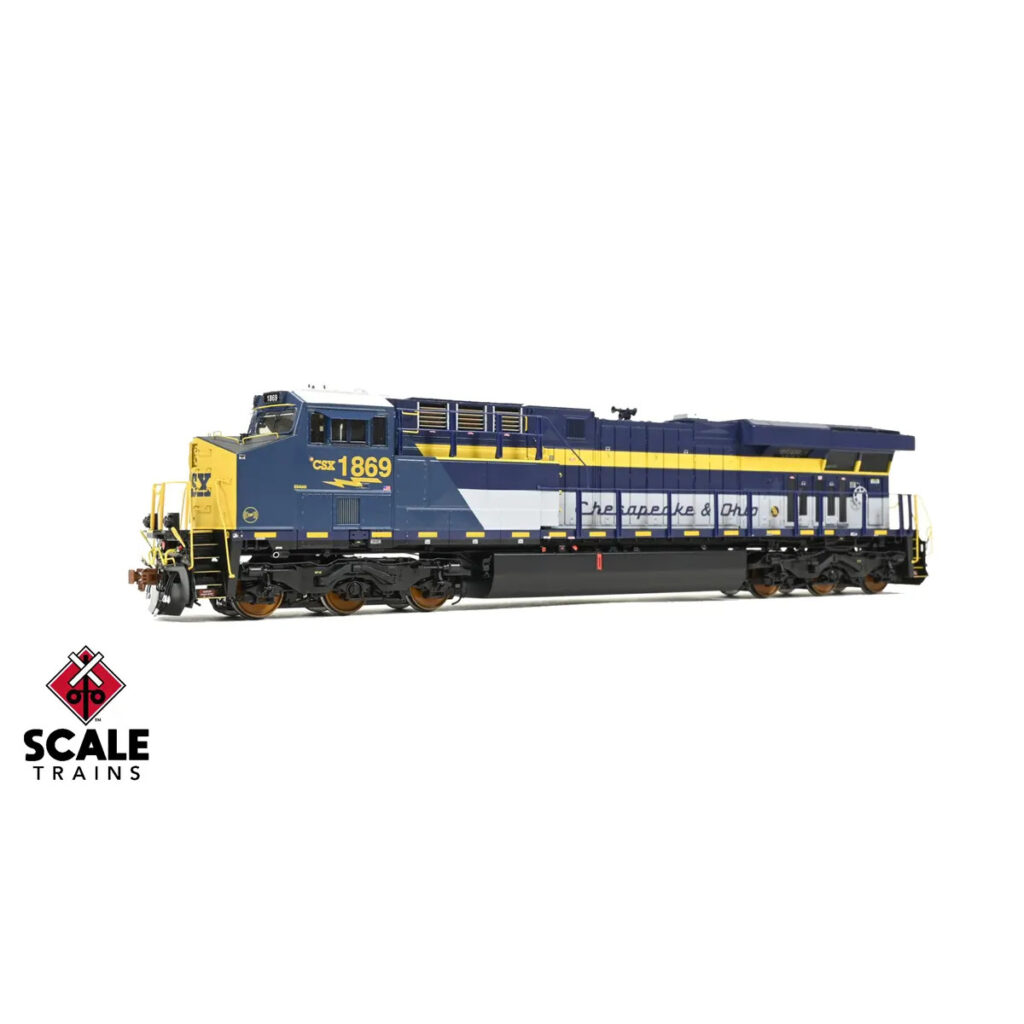 Scale Trains HO Rivet Counter ES44AH CSX "Chesapeake & Ohio Heritage" w/ DCC & Sound 1869 ...