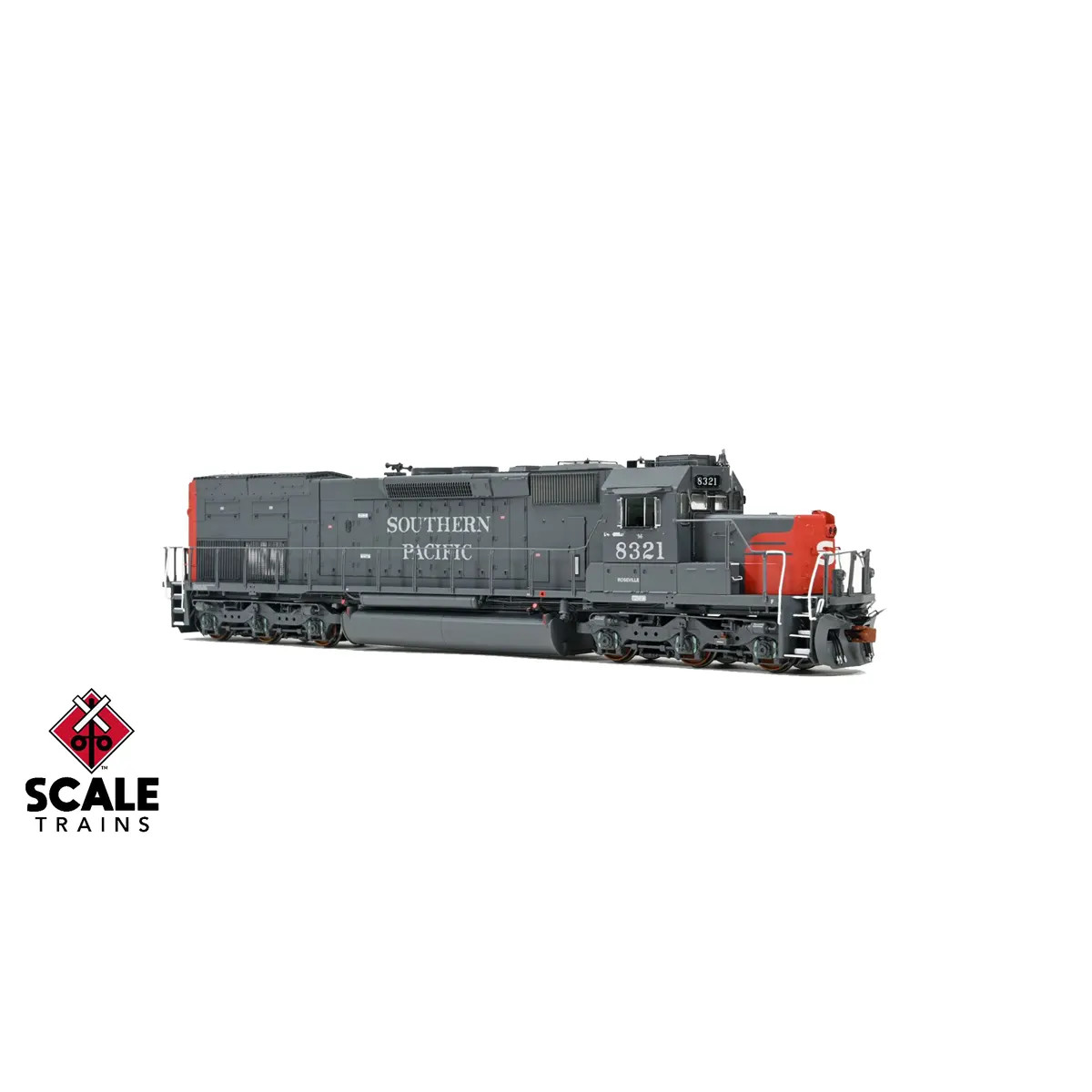 Scale Trains HO Rivet Counter SD40T-2 Southern Pacific "Roman, Tall Ditch Lights, 123" Nose" w ...
