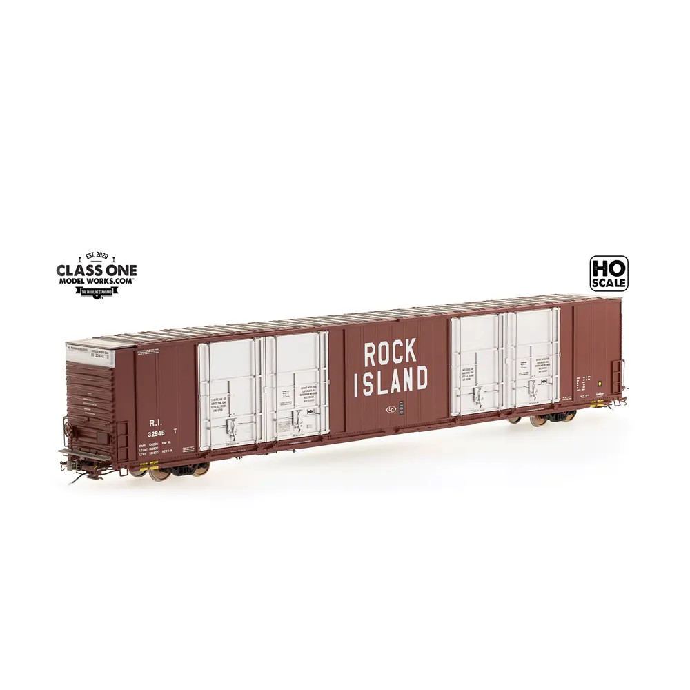 Class One Model Works HO 86' Thrall High Cube Quad Door Box Car Rock ...