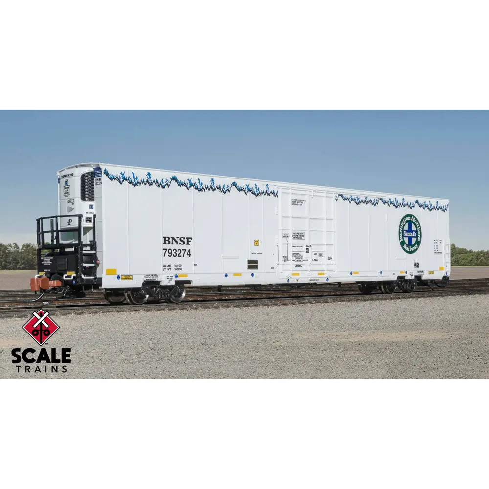 Scale Trains N Rivet Counter Trinity 82' 7883 Reefer BNSF "Early Thermo ...