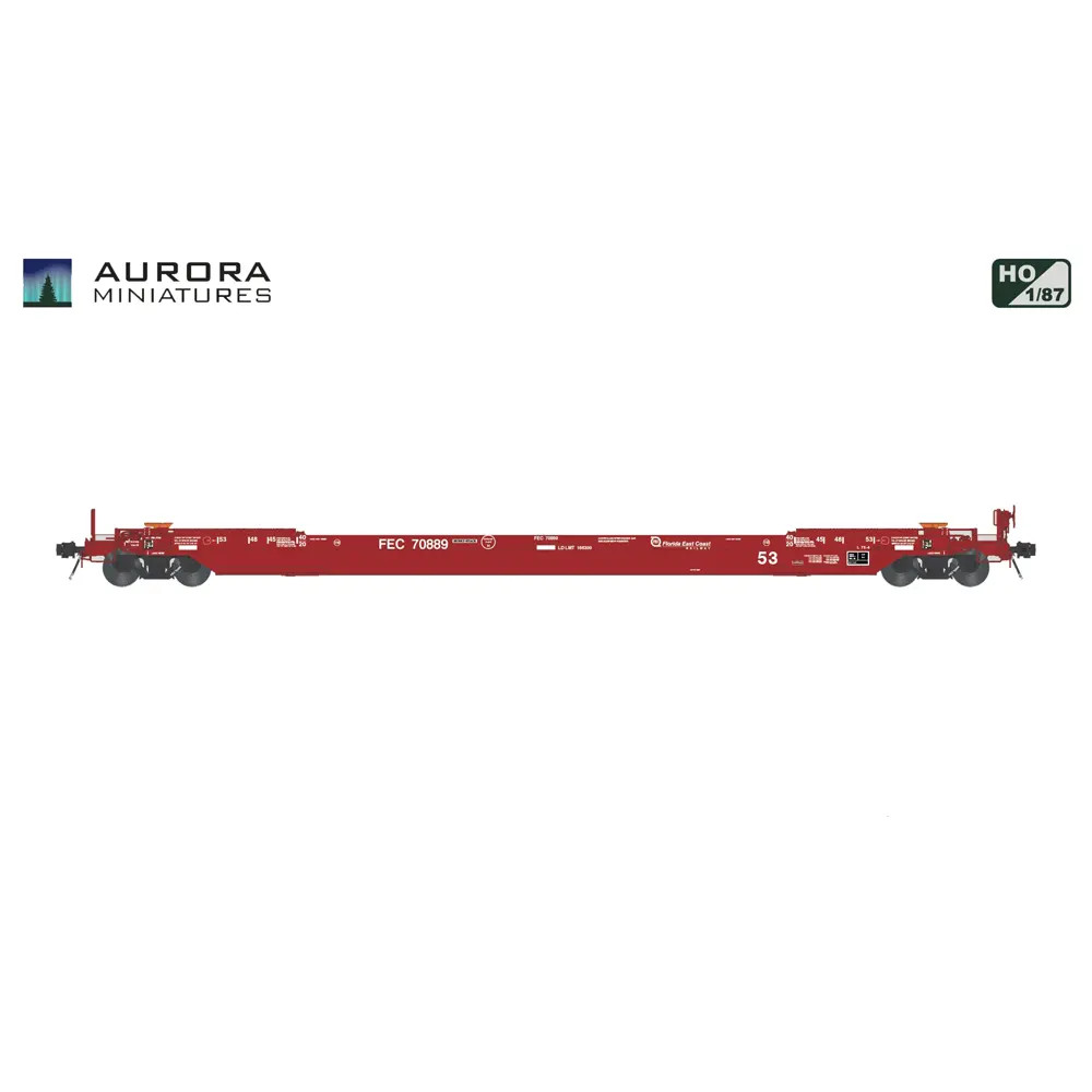 Aurora Miniatures HO 53' TrentonWorks Well Car Florida East Coast "Red ...