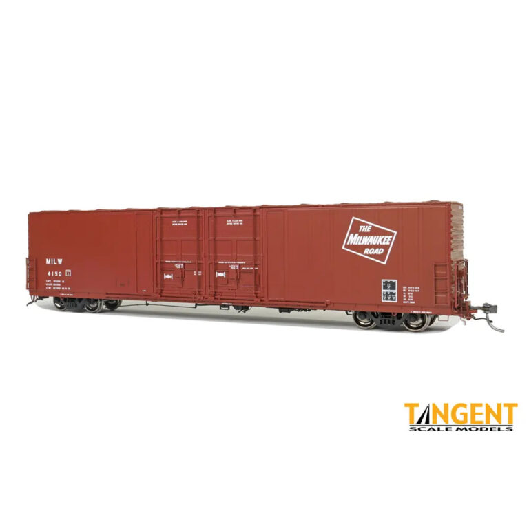 Tangent HO 60' Thrall Double Plug Door Box Car Milwaukee Road "Brown ...