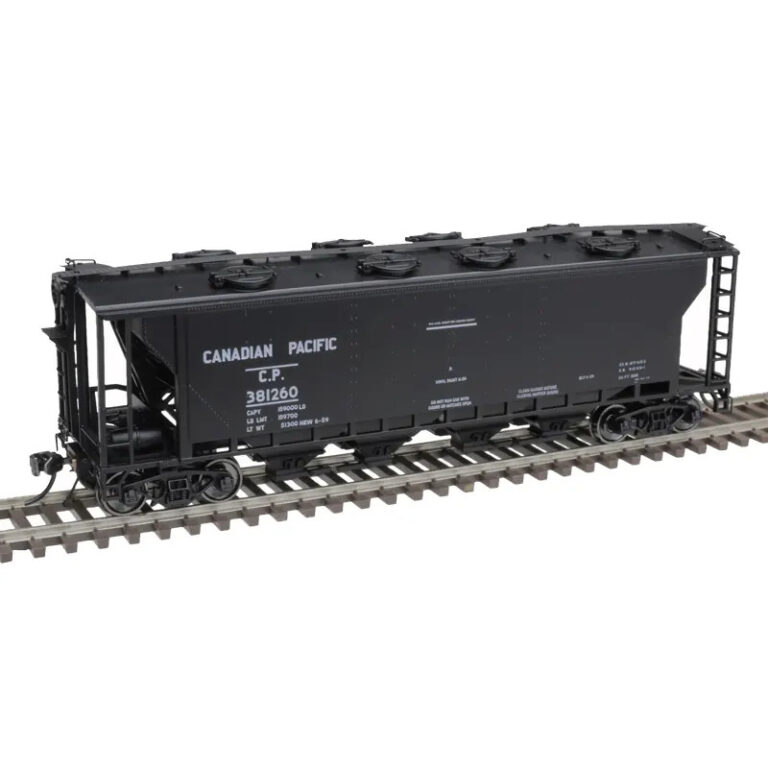 Atlas HO Slab Side Covered Hopper Canadian Pacific "8 Hatch, Open Sill ...