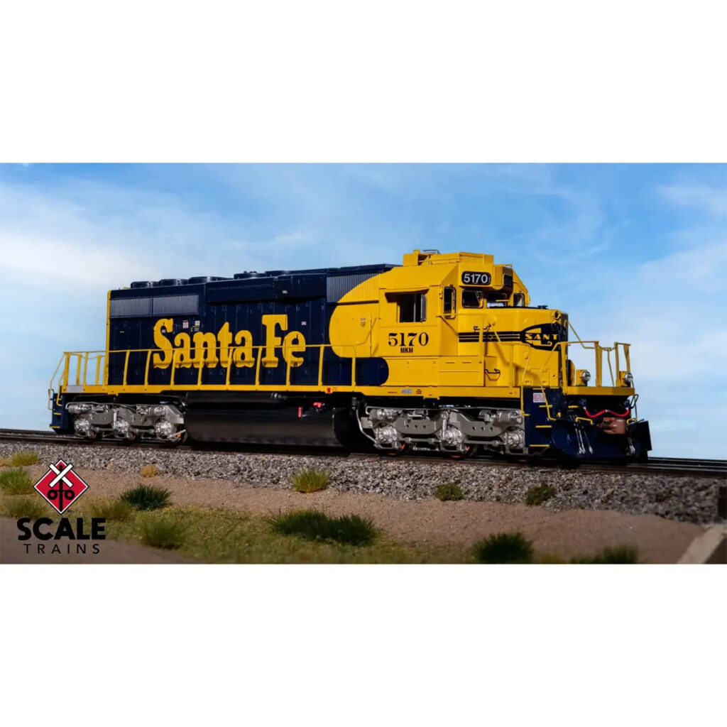 Scale Trains HO Rivet Counter SD40-2 Santa Fe "Nose Headlight & Ditch Lights" w/ DCC & Sound ...