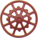 Kadee - 2030 - HO Ajax Brake Wheel "Red Oxide" - 8 Pack - Spring Creek ...