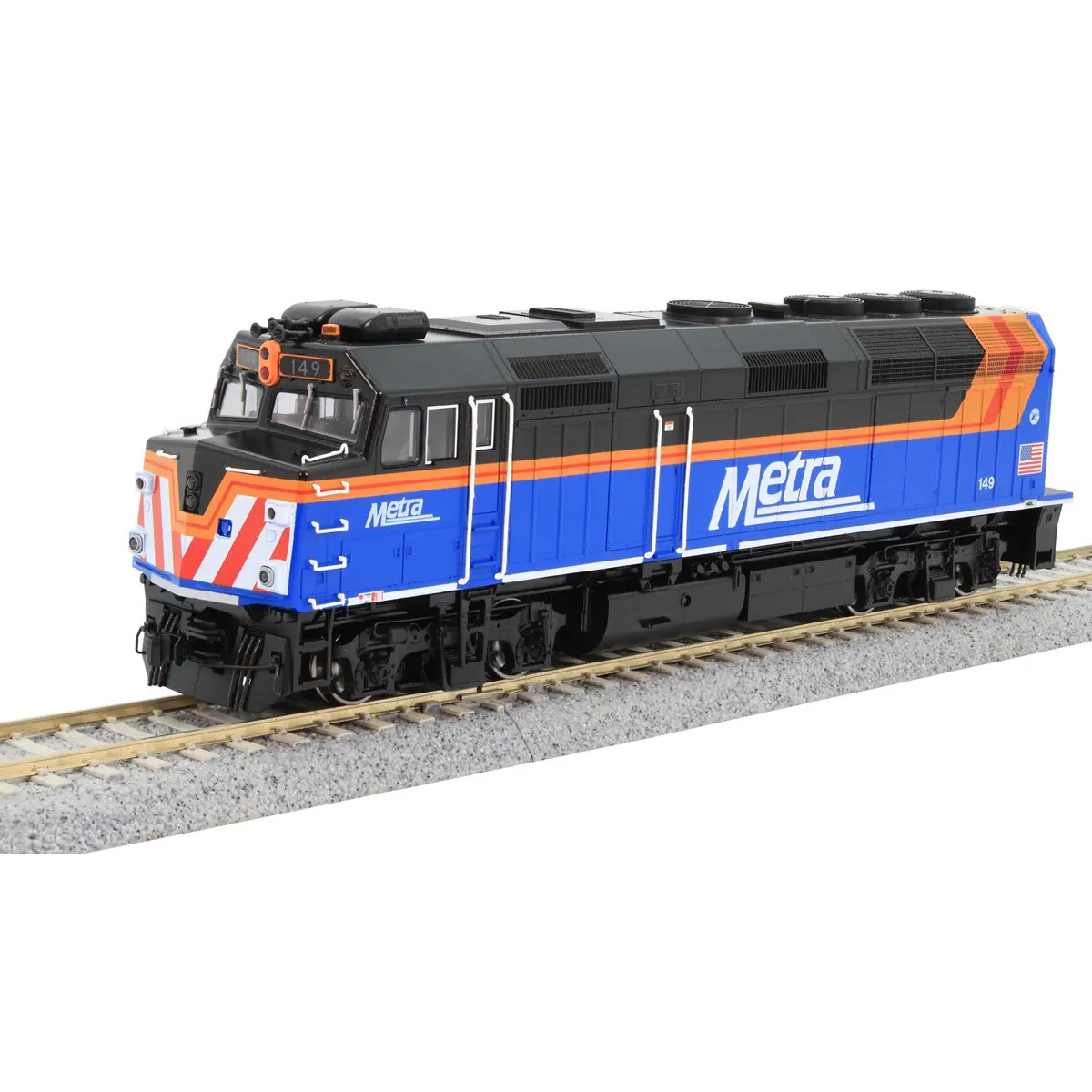 Kato HO F40PH Chicago Metra "2024 Scheme" - Spring Creek Model Trains