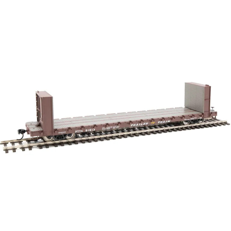Walthers Mainline HO 60' PS Bulkhead Flat Car Trailer Train "PTTX ...